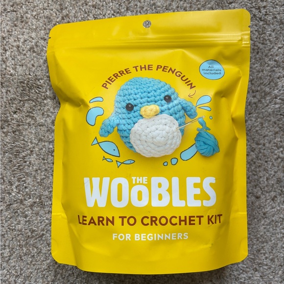 The Woobles | Other | Pierre The Penguin Crochet Kit For Beginners Blue ...
